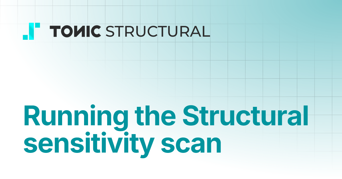 Running the Structural sensitivity scan | Tonic Structural