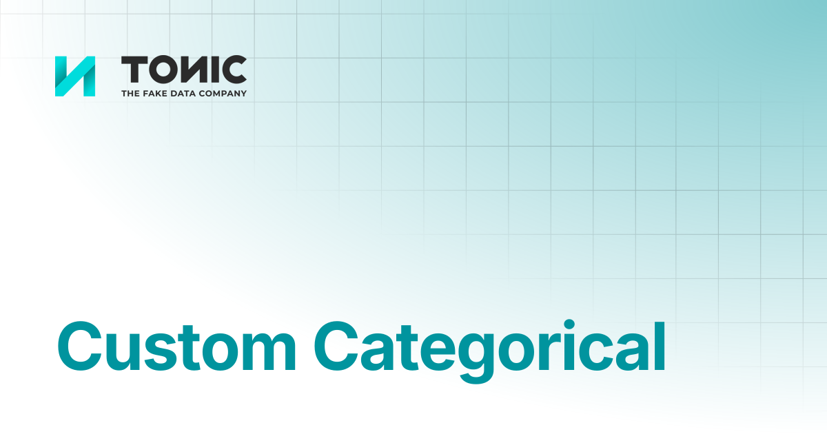 Custom Categorical Tonic Structural 7553